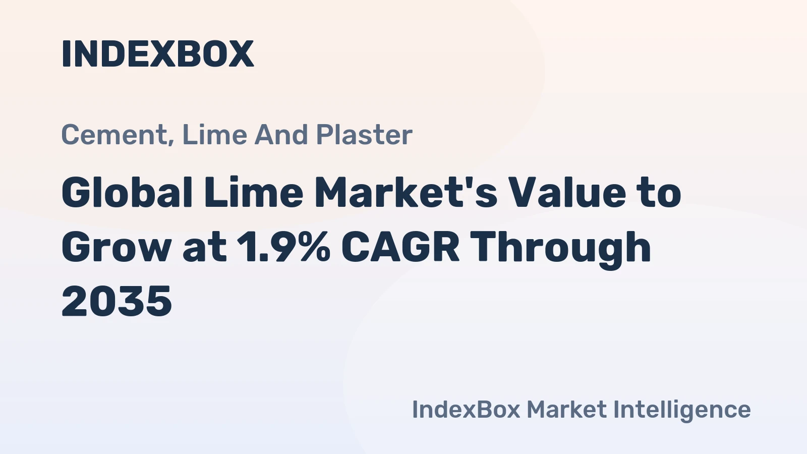 Global Lime Market's Value to Grow at 1.9% CAGR Through 2035
