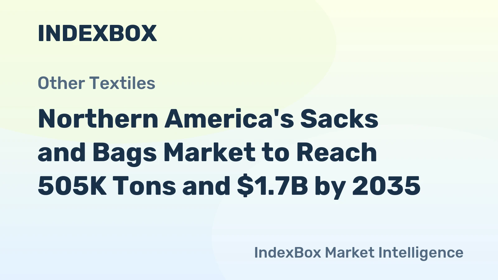 Northern America's Sacks and Bags Market to Reach 505K Tons and $1.7B by 2035