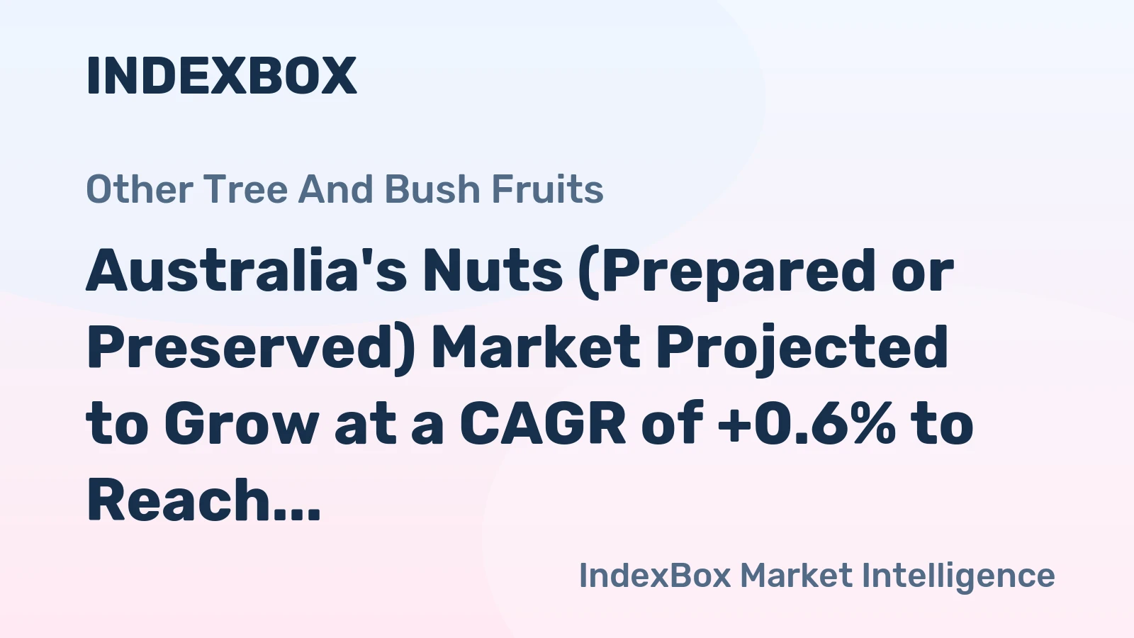 Australia's Nuts (Prepared or Preserved) Market Projected to Grow at a CAGR of +0.6% to Reach $670M by 2035