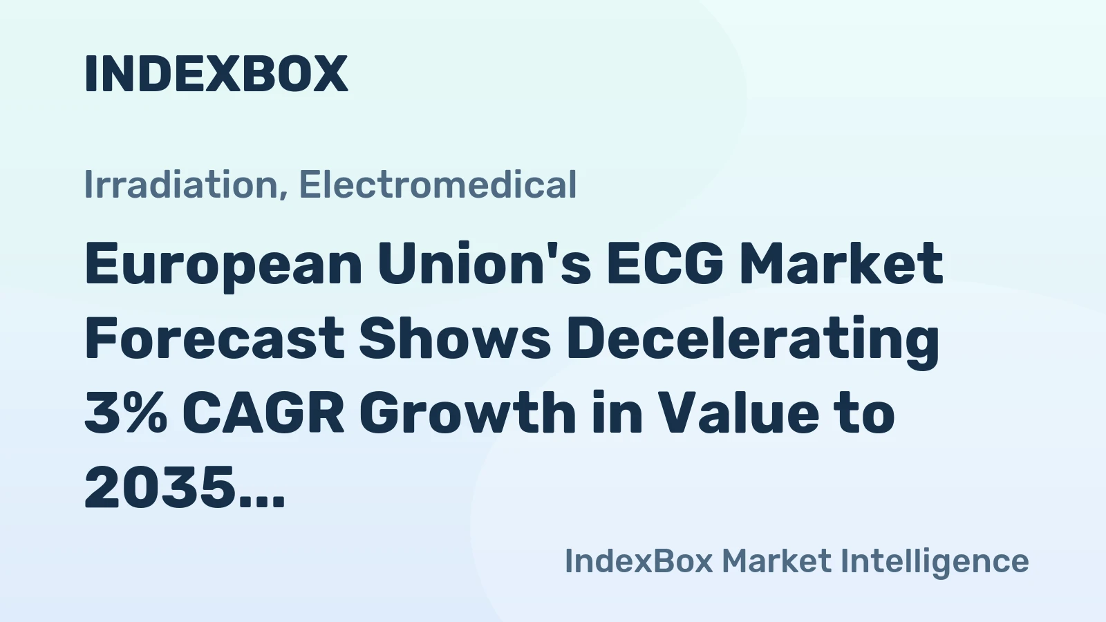 European Union's ECG Market Forecast Shows Decelerating 3% CAGR Growth in Value to 2035