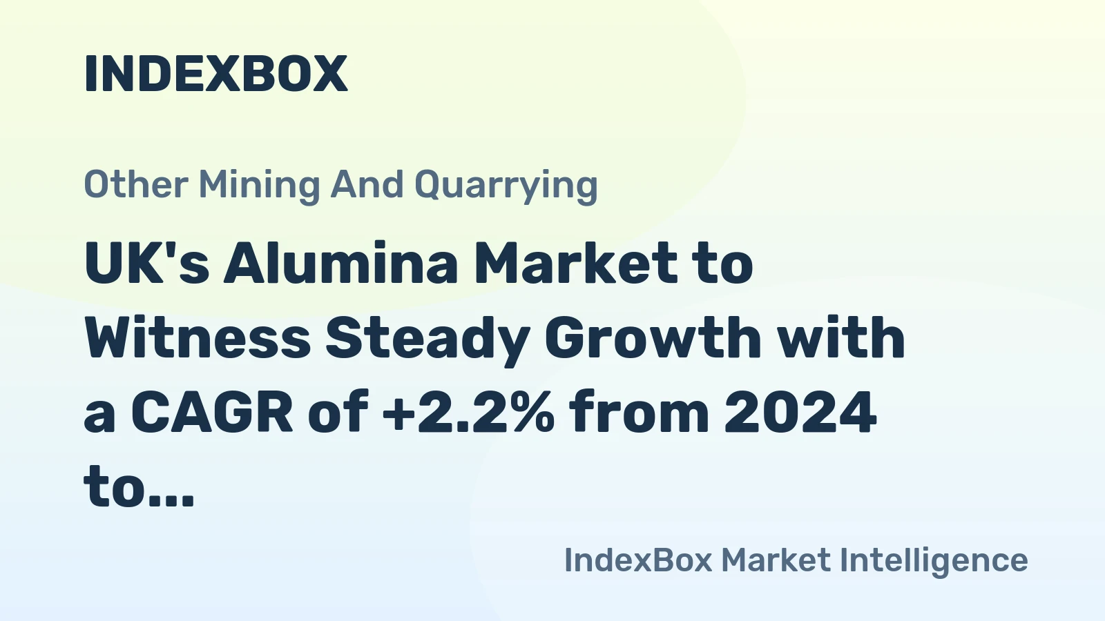 UK's Alumina Market to Witness Steady Growth with a CAGR of +2.2% from 2024 to 2035