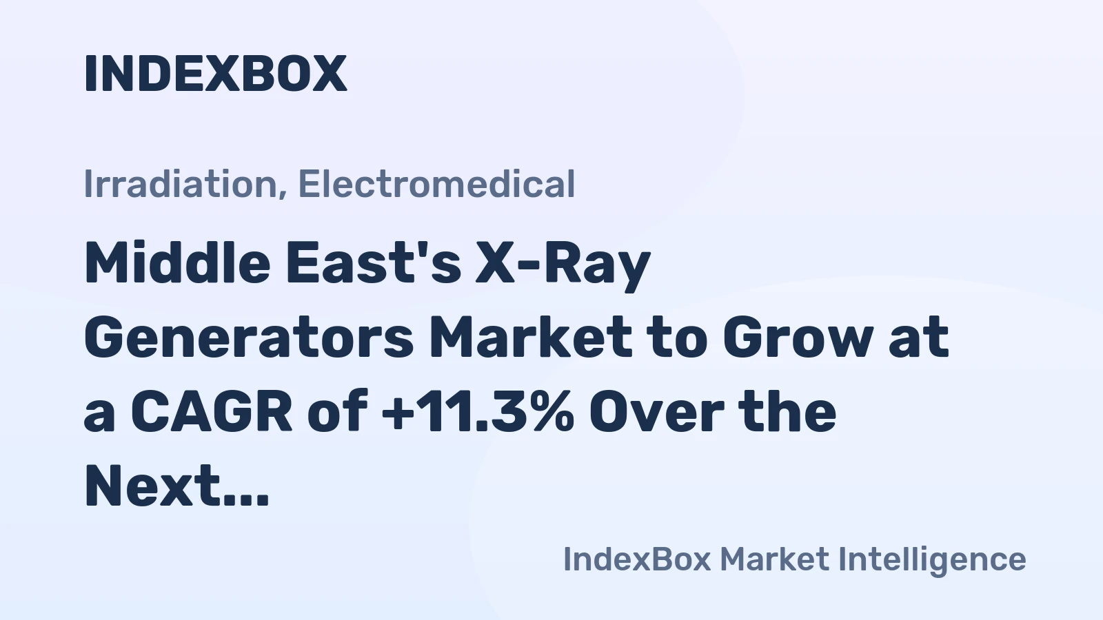 Middle East's X-Ray Generators Market to Grow at a CAGR of +11.3% Over the Next Decade