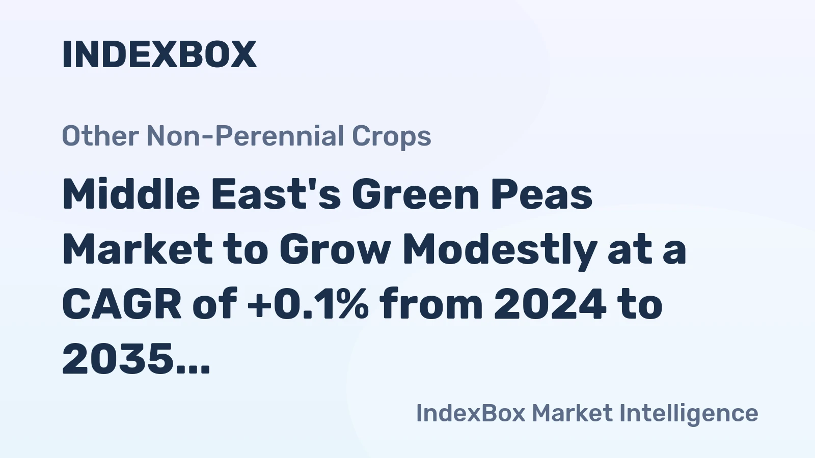 Middle East's Green Peas Market to Grow Modestly at a CAGR of +0.1% from 2024 to 2035