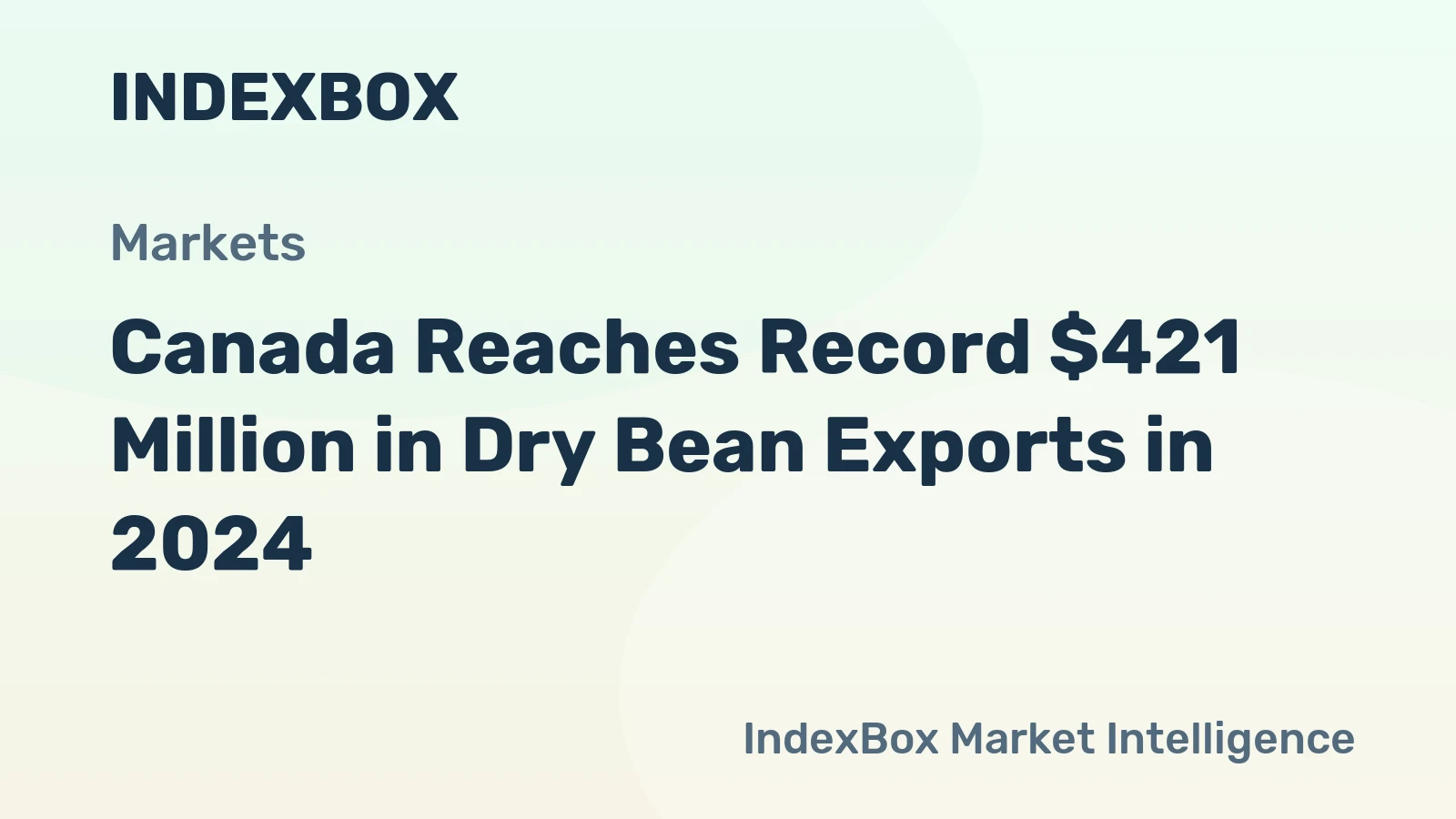 Canada Reaches Record $421 Million in Dry Bean Exports in 2024