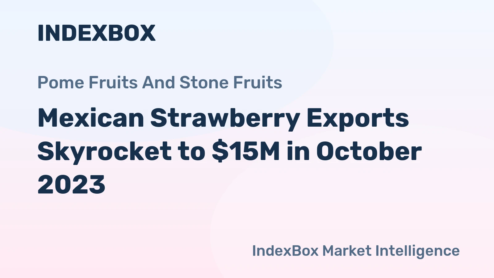 Mexican Strawberry Exports Skyrocket to $15M in October 2023