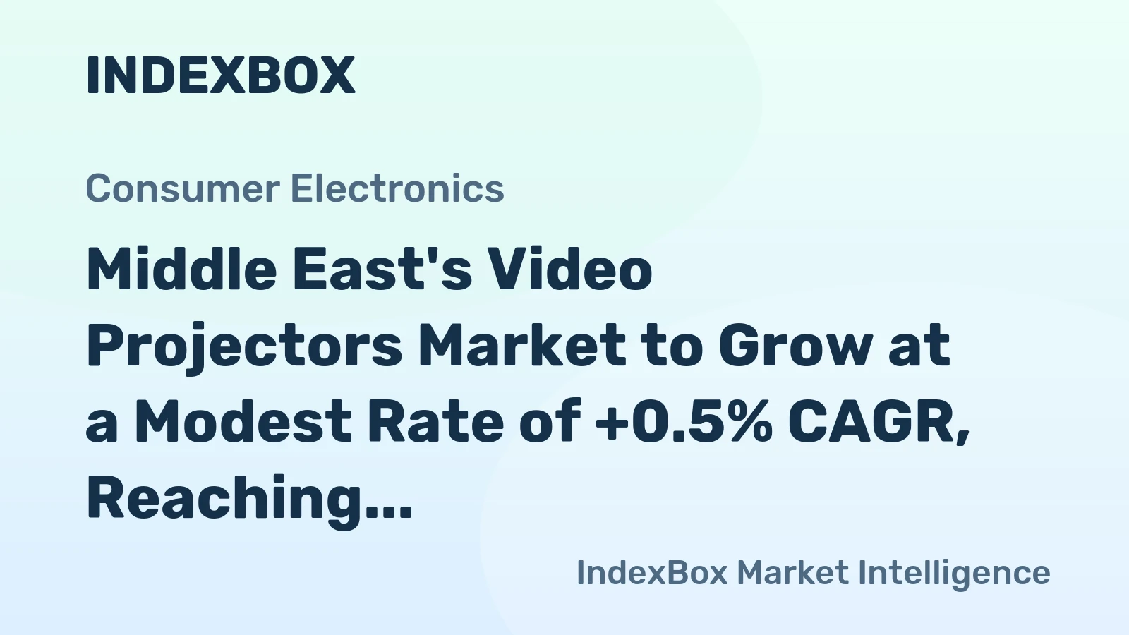Middle East's Video Projectors Market to Grow at a Modest Rate of +0.5% CAGR, Reaching 574K Units by 2035