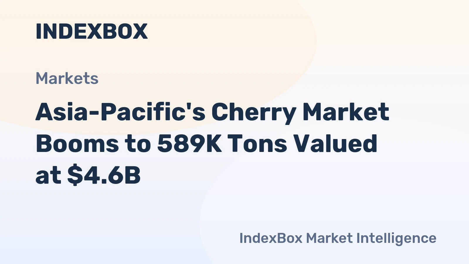 Asia-Pacific's Cherry Market Booms to 589K Tons Valued at $4.6B