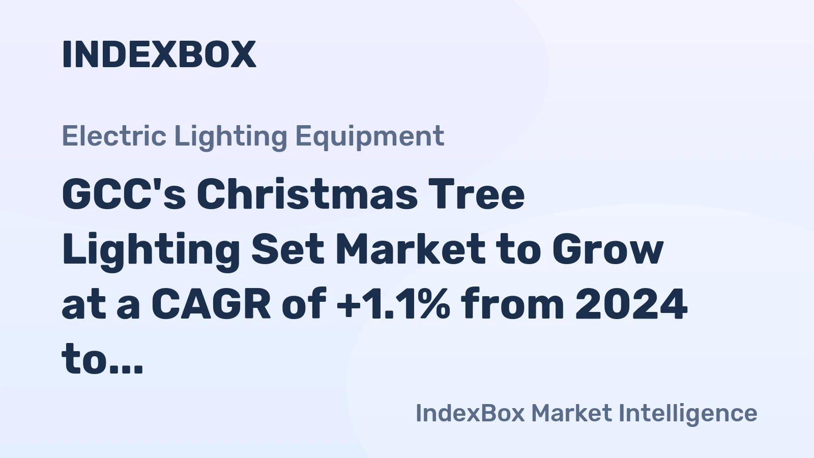 GCC's Christmas Tree Lighting Set Market to Grow at a CAGR of +1.1% from 2024 to 2035