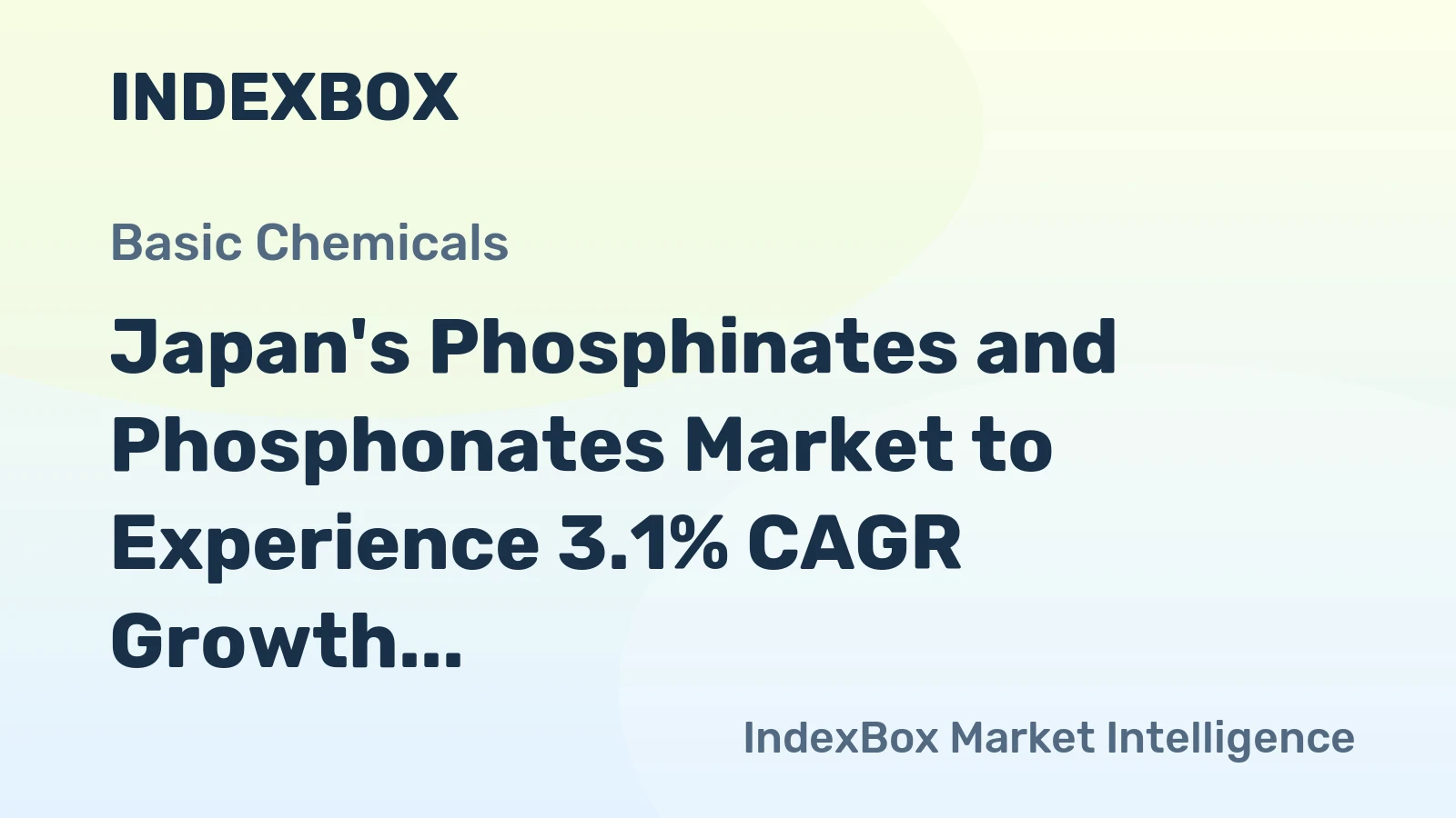 Japan's Phosphinates and Phosphonates Market to Experience 3.1% CAGR Growth Over Next Decade