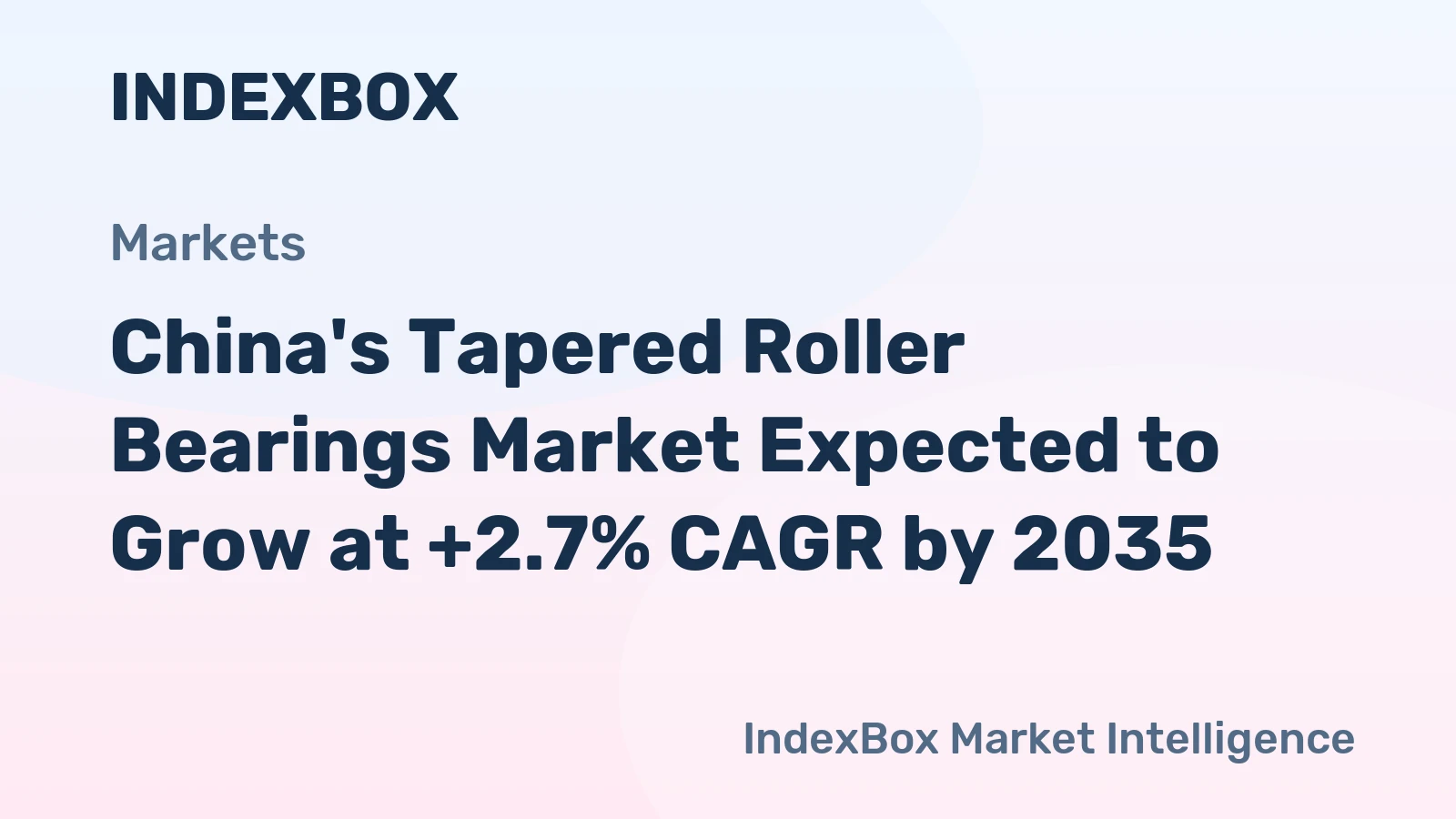 China's Tapered Roller Bearings Market Expected to Grow at +2.7% CAGR by 2035
