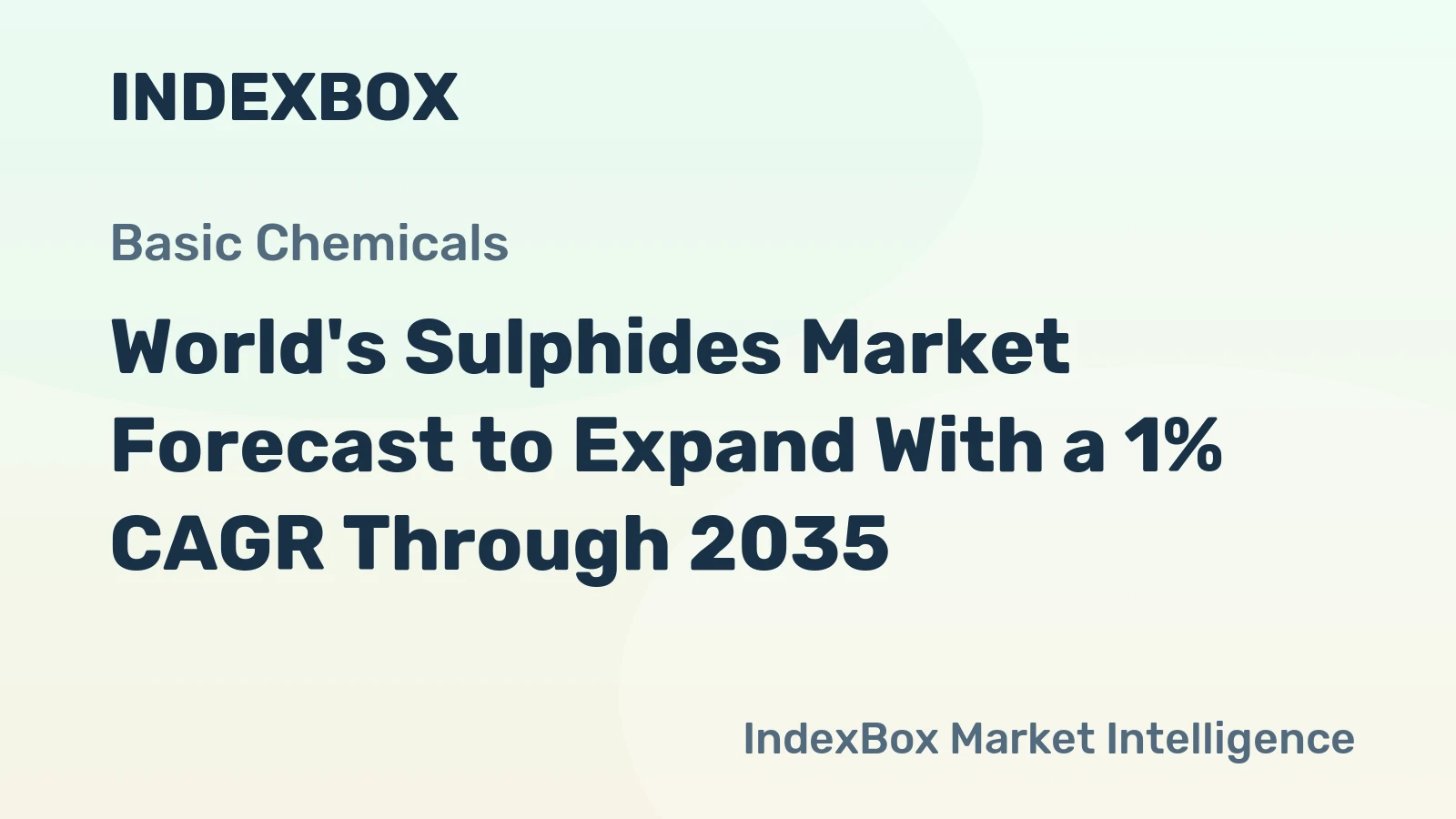 World's Sulphides Market Forecast to Expand With a 1% CAGR Through 2035