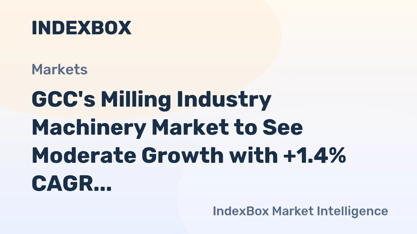 GCC's Milling Industry Machinery Market to See Moderate Growth with +1.4% CAGR by 2035