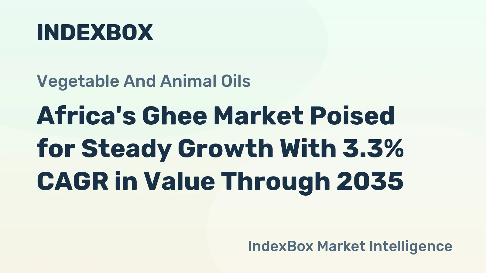 Africa's Ghee Market Poised for Steady Growth With 3.3% CAGR in Value Through 2035