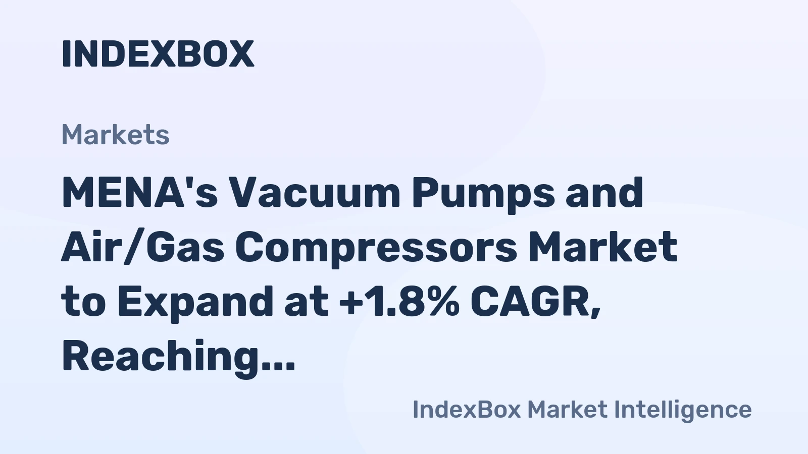 MENA's Vacuum Pumps and Air/Gas Compressors Market to Expand at +1.8% CAGR, Reaching $6.6B by 2035
