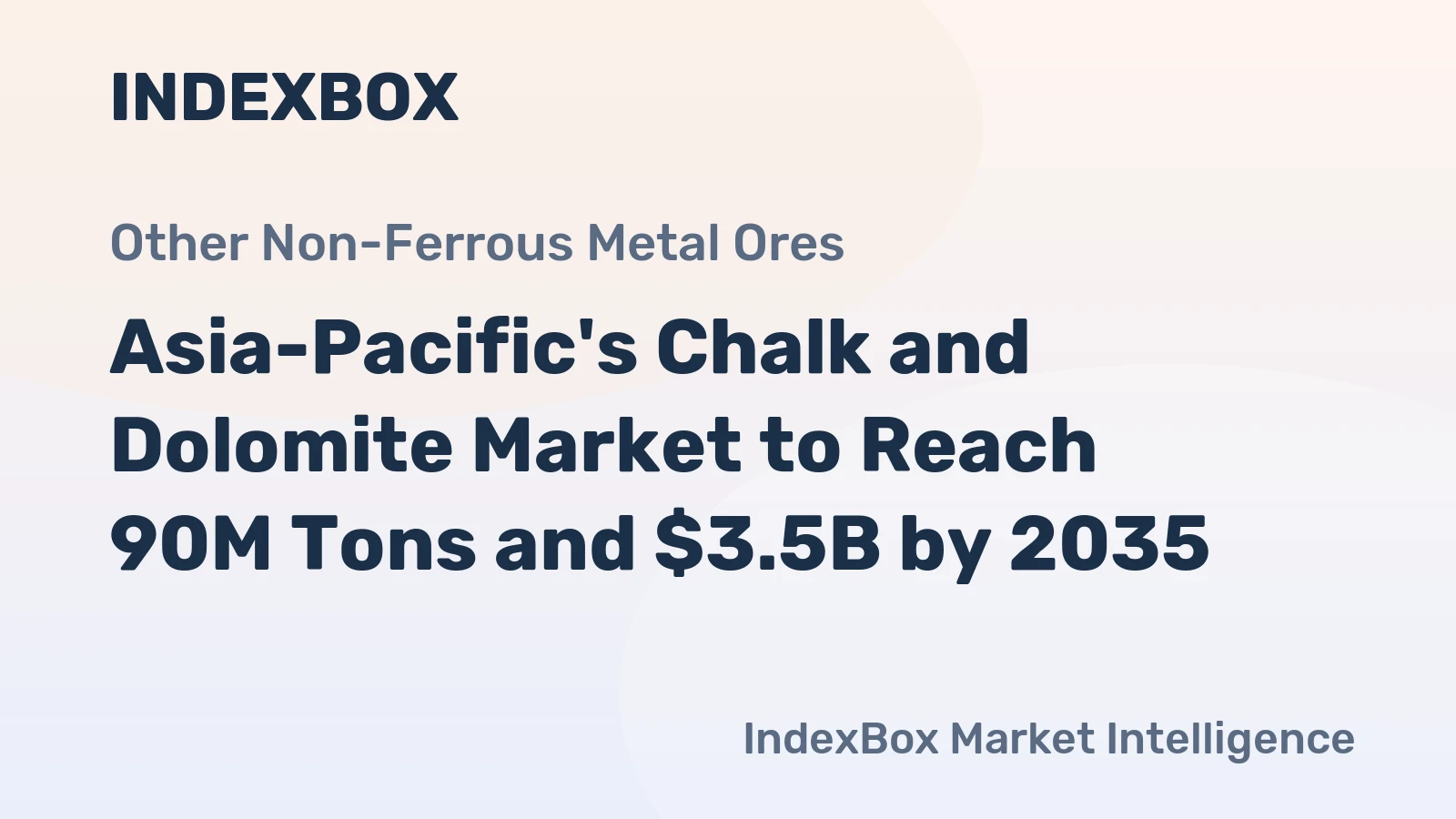 Asia-Pacific's Chalk and Dolomite Market to Reach 90M Tons and $3.5B by 2035