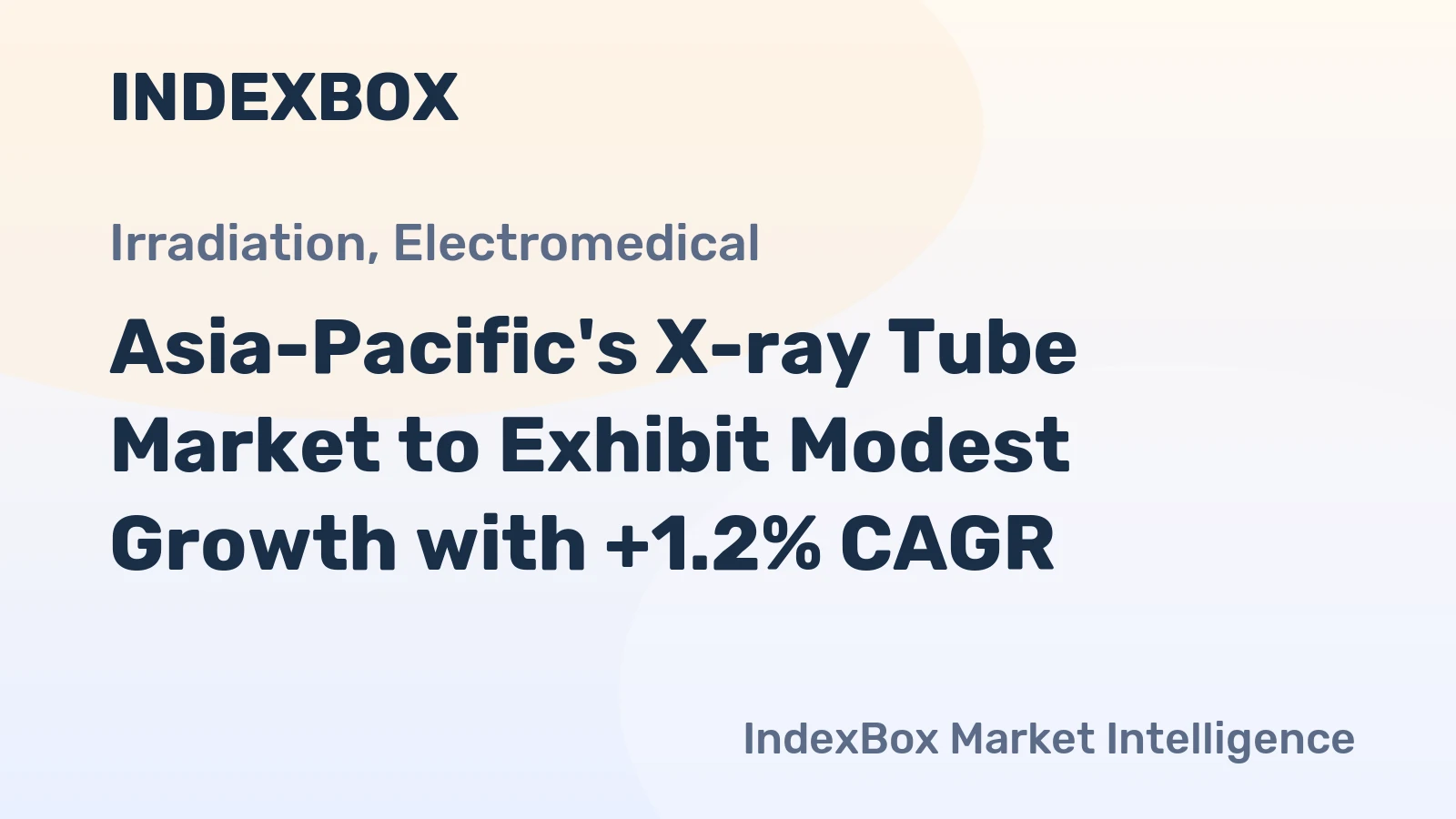 Asia-Pacific's X-ray Tube Market to Exhibit Modest Growth with +1.2% CAGR