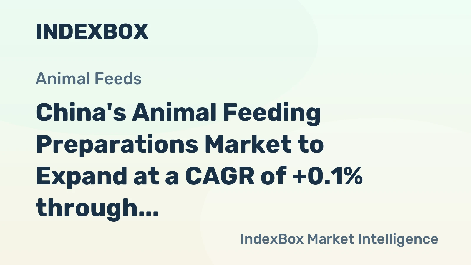China's Animal Feeding Preparations Market to Expand at a CAGR of +0.1% through 2035, Reaching $266.7B in Value