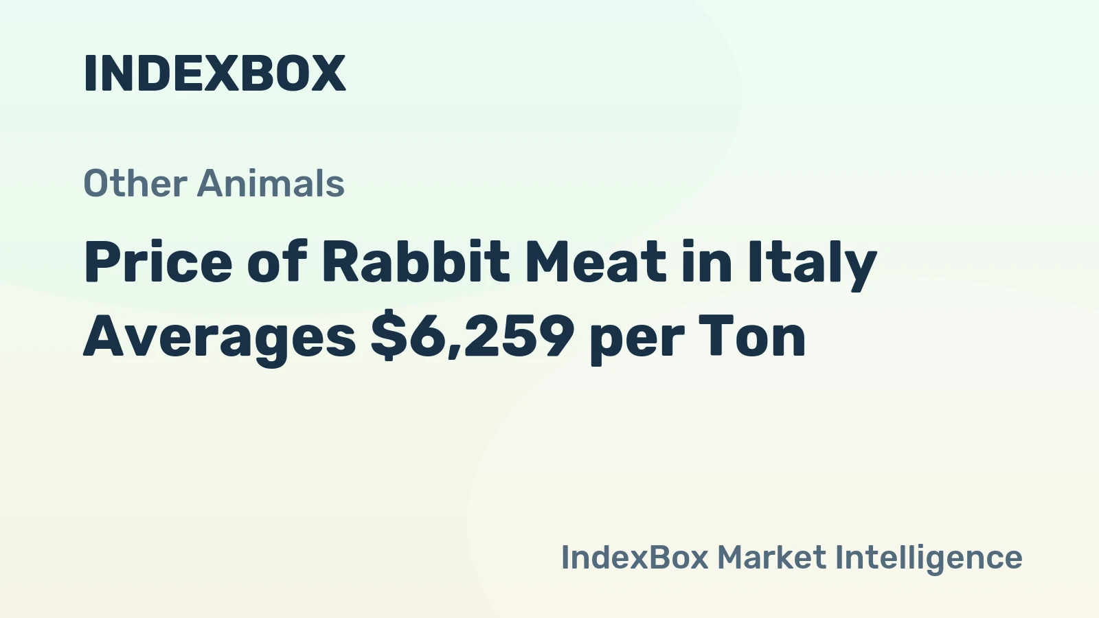 Price of Rabbit Meat in Italy Averages $6,259 per Ton