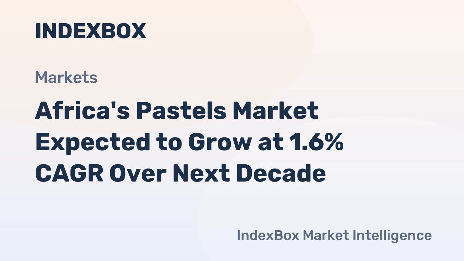 Africa's Pastels Market Expected to Grow at 1.6% CAGR Over Next Decade