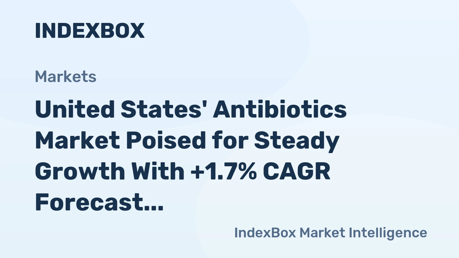 United States' Antibiotics Market Poised for Steady Growth With +1.7% CAGR Forecast