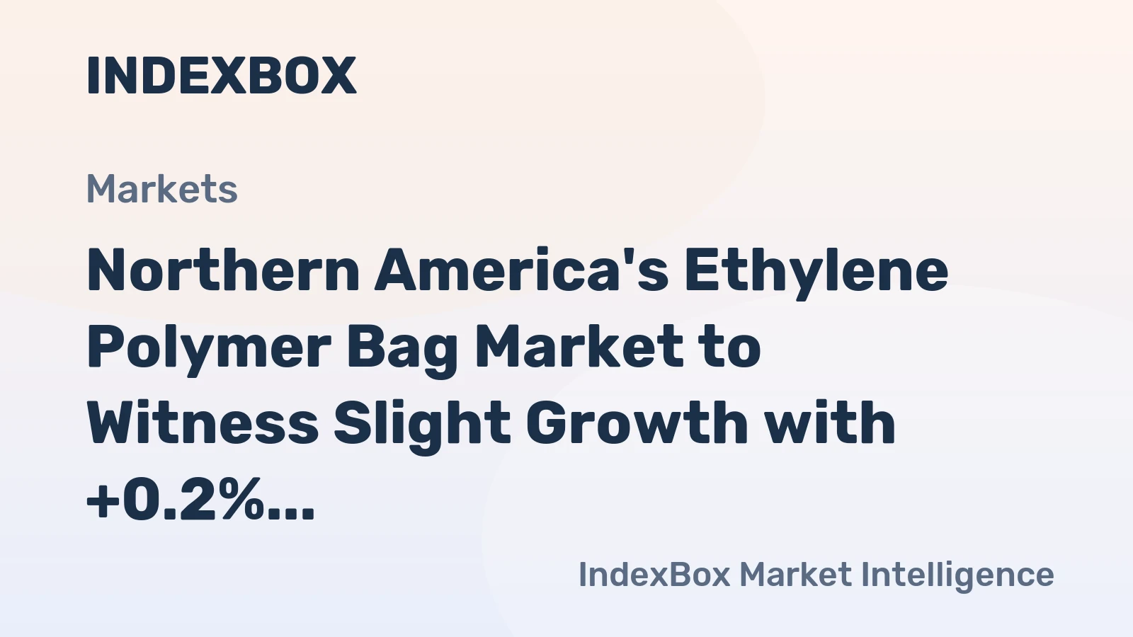 Northern America's Ethylene Polymer Bag Market to Witness Slight Growth with +0.2% CAGR
