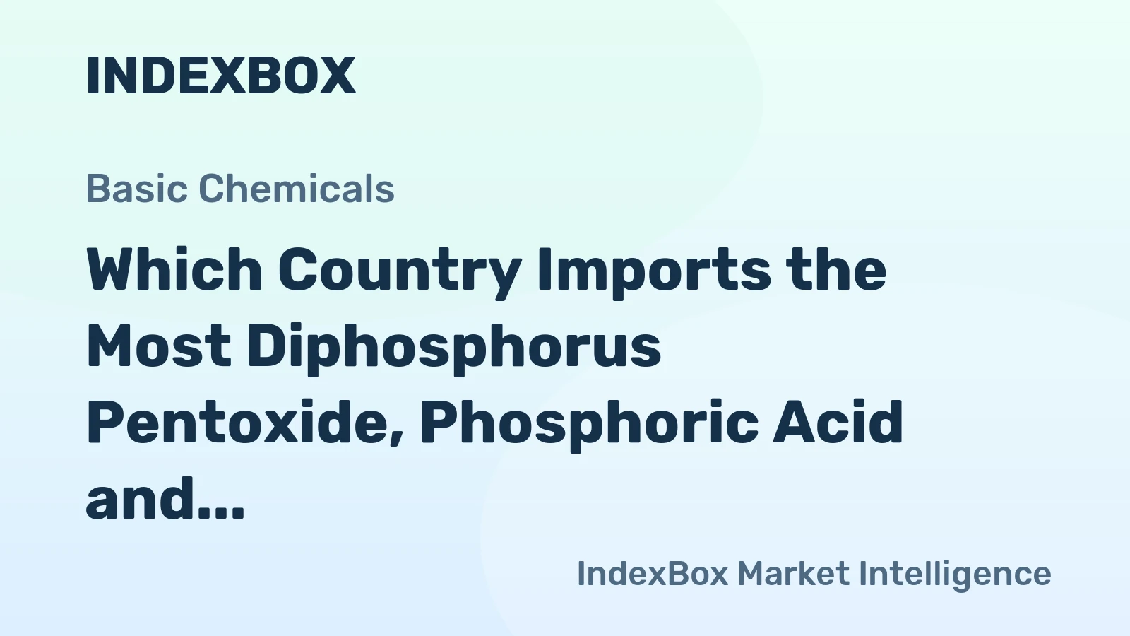 Which Country Imports the Most Diphosphorus Pentoxide, Phosphoric Acid and Polyphosphoric Acids in the World?