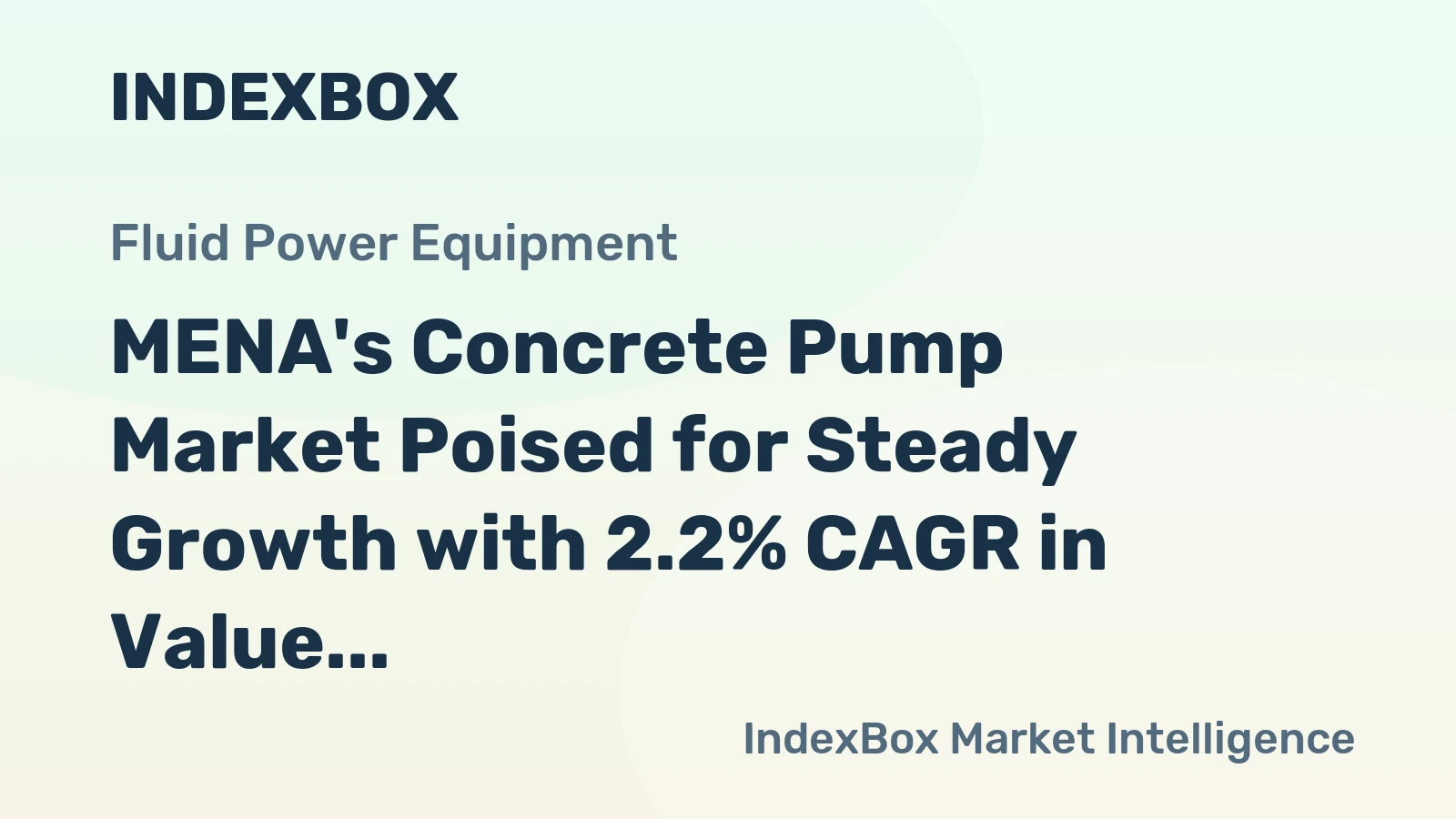 MENA's Concrete Pump Market Poised for Steady Growth with 2.2% CAGR in Value Through 2035
