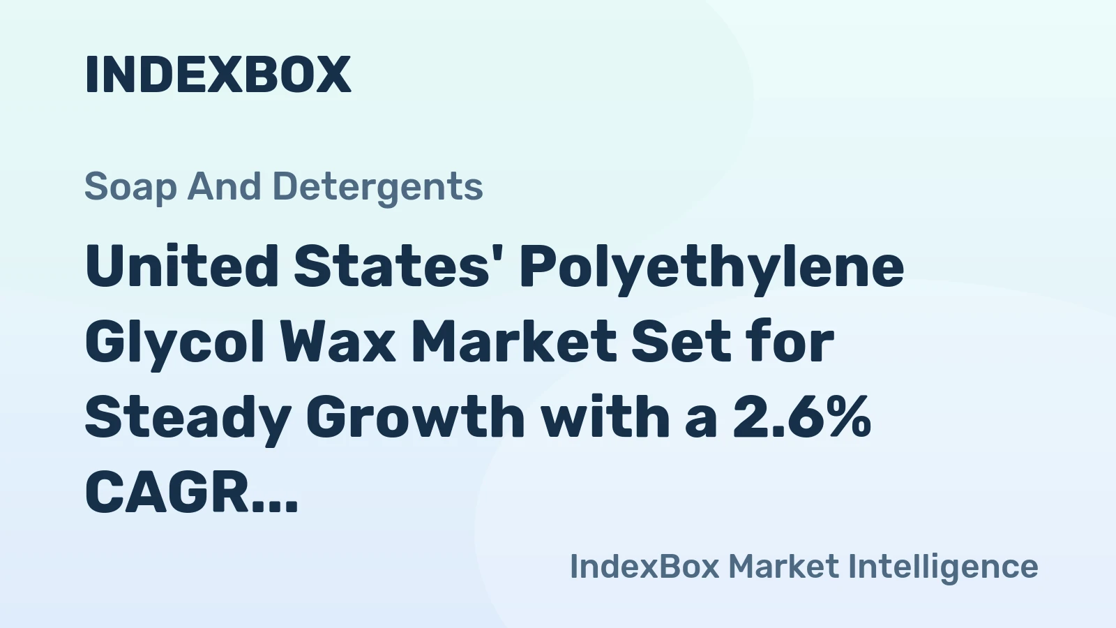 United States' Polyethylene Glycol Wax Market Set for Steady Growth with a 2.6% CAGR in Value