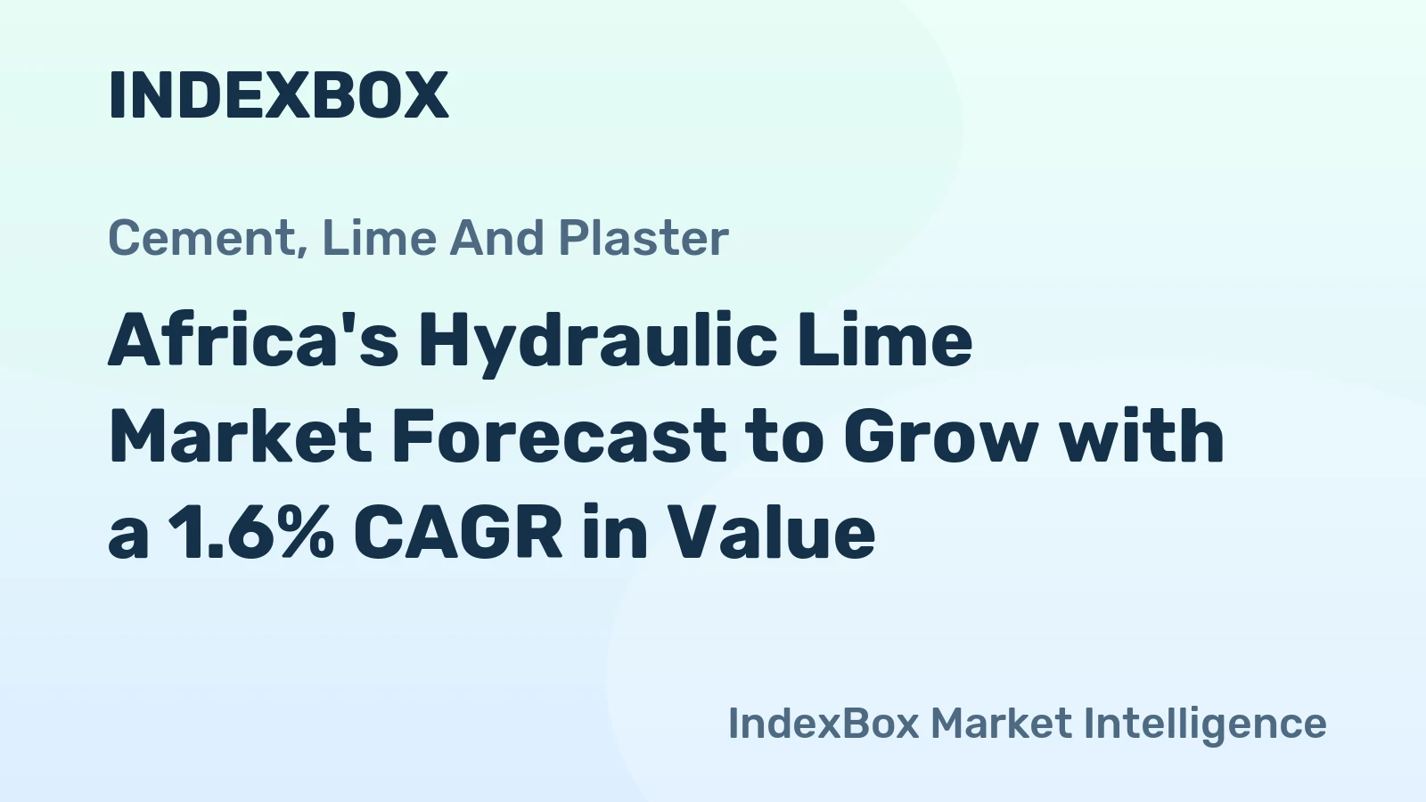Africa's Hydraulic Lime Market Forecast to Grow with a 1.6% CAGR in Value