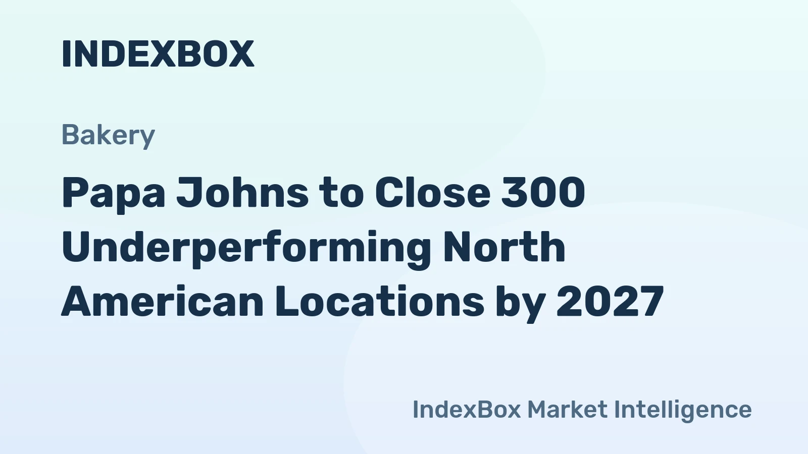 Papa Johns to Close 300 Underperforming North American Locations by 2027