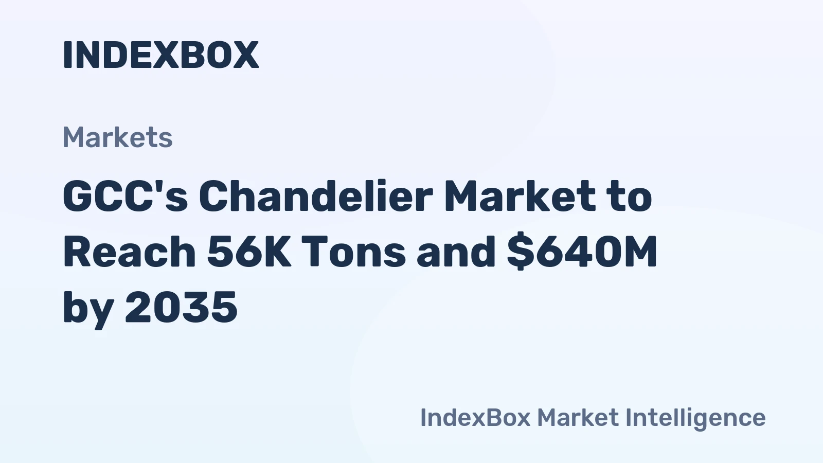 GCC's Chandelier Market to Reach 56K Tons and $640M by 2035