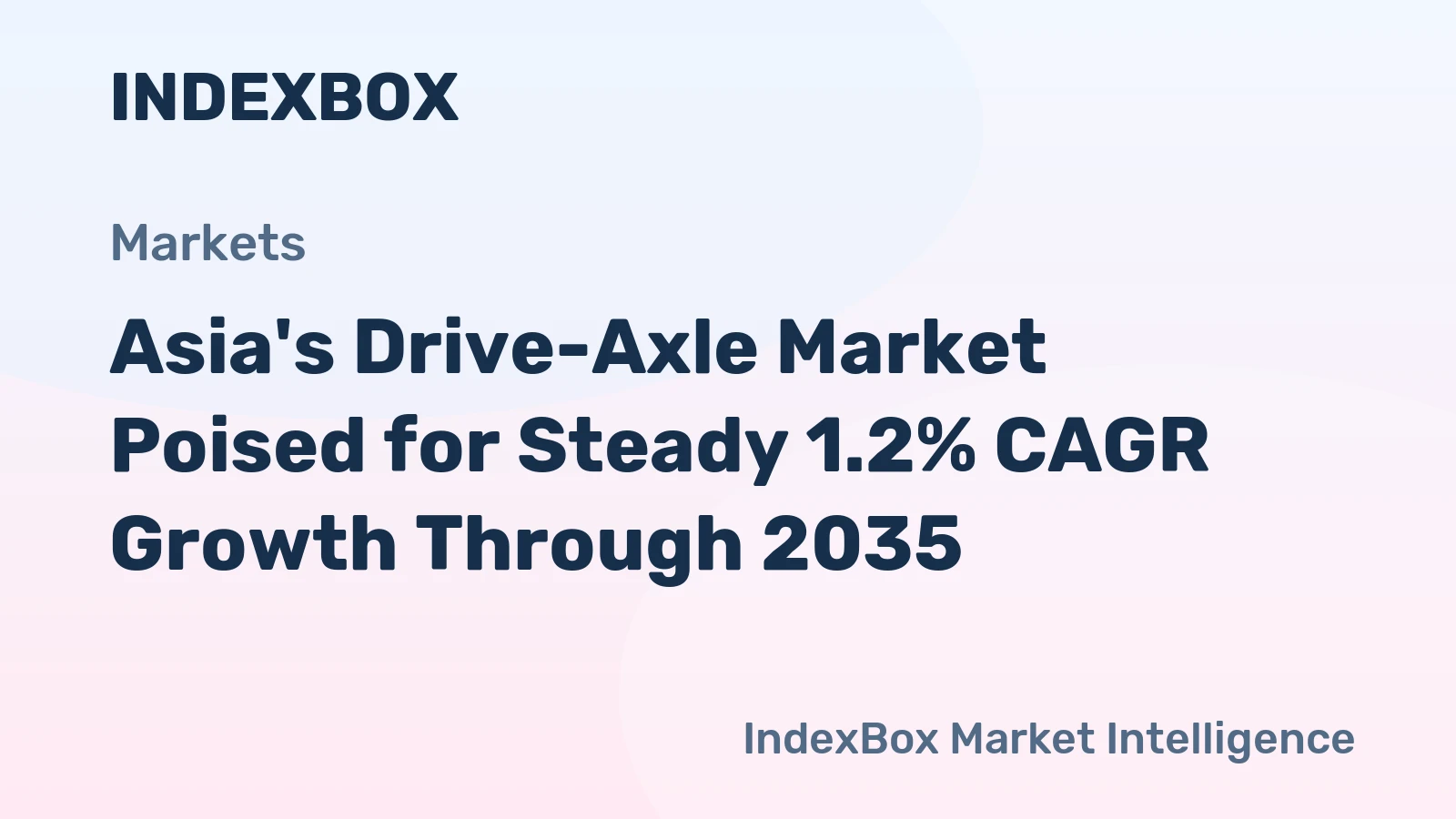 Asia's Drive-Axle Market Poised for Steady 1.2% CAGR Growth Through 2035