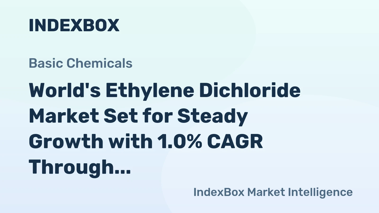 World's Ethylene Dichloride Market Set for Steady Growth with 1.0% CAGR Through 2035