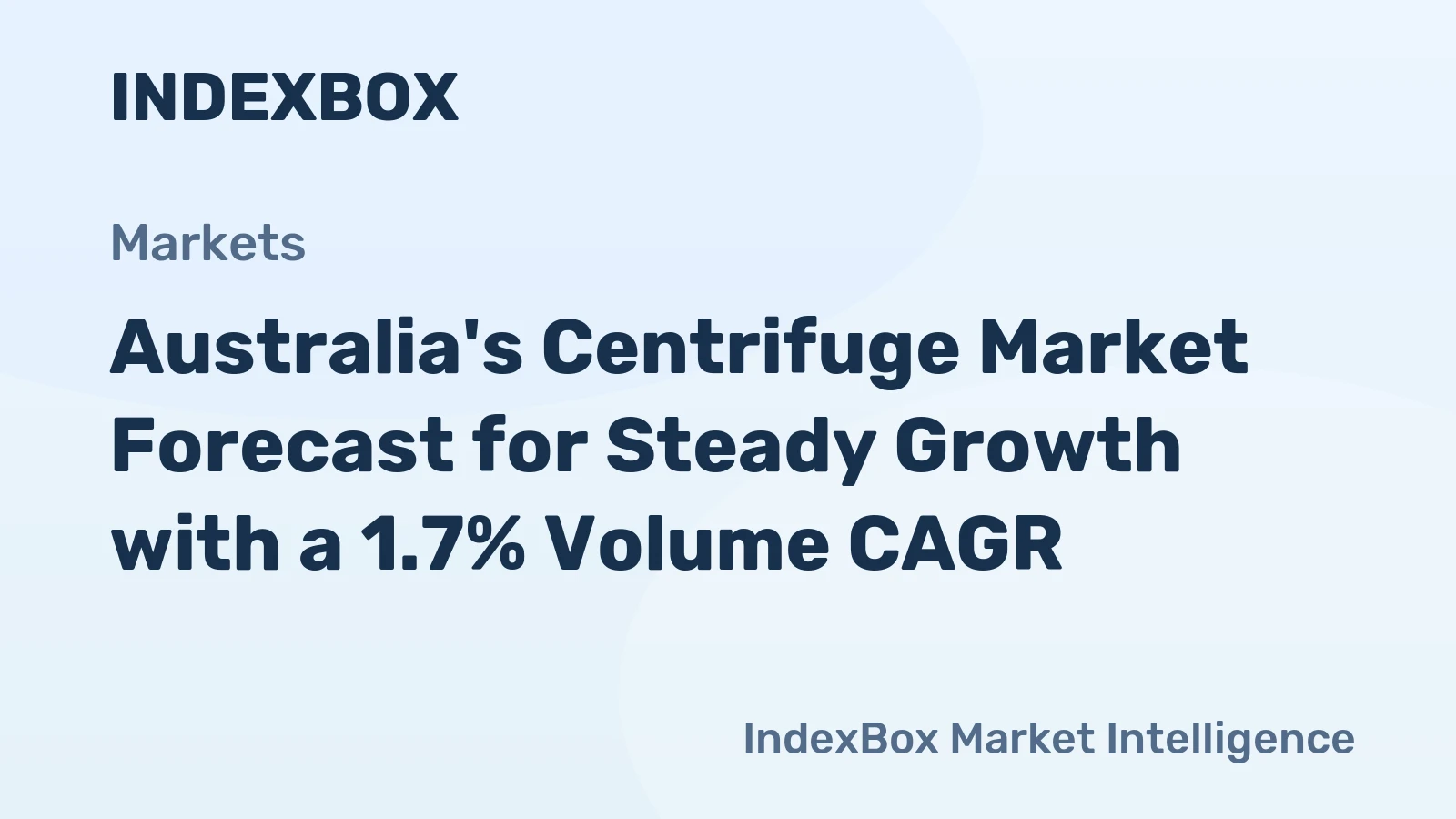 Australia's Centrifuge Market Forecast for Steady Growth with a 1.7% Volume CAGR