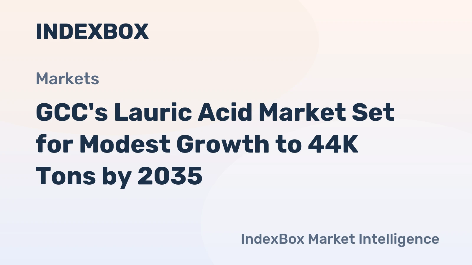 GCC's Lauric Acid Market Set for Modest Growth to 44K Tons by 2035