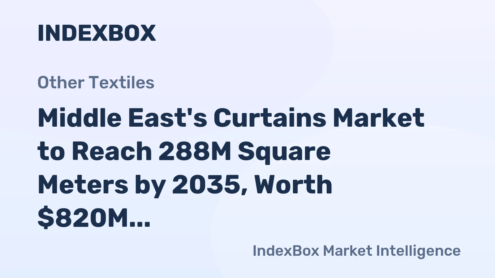 Middle East's Curtains Market to Reach 288M Square Meters by 2035, Worth $820M
