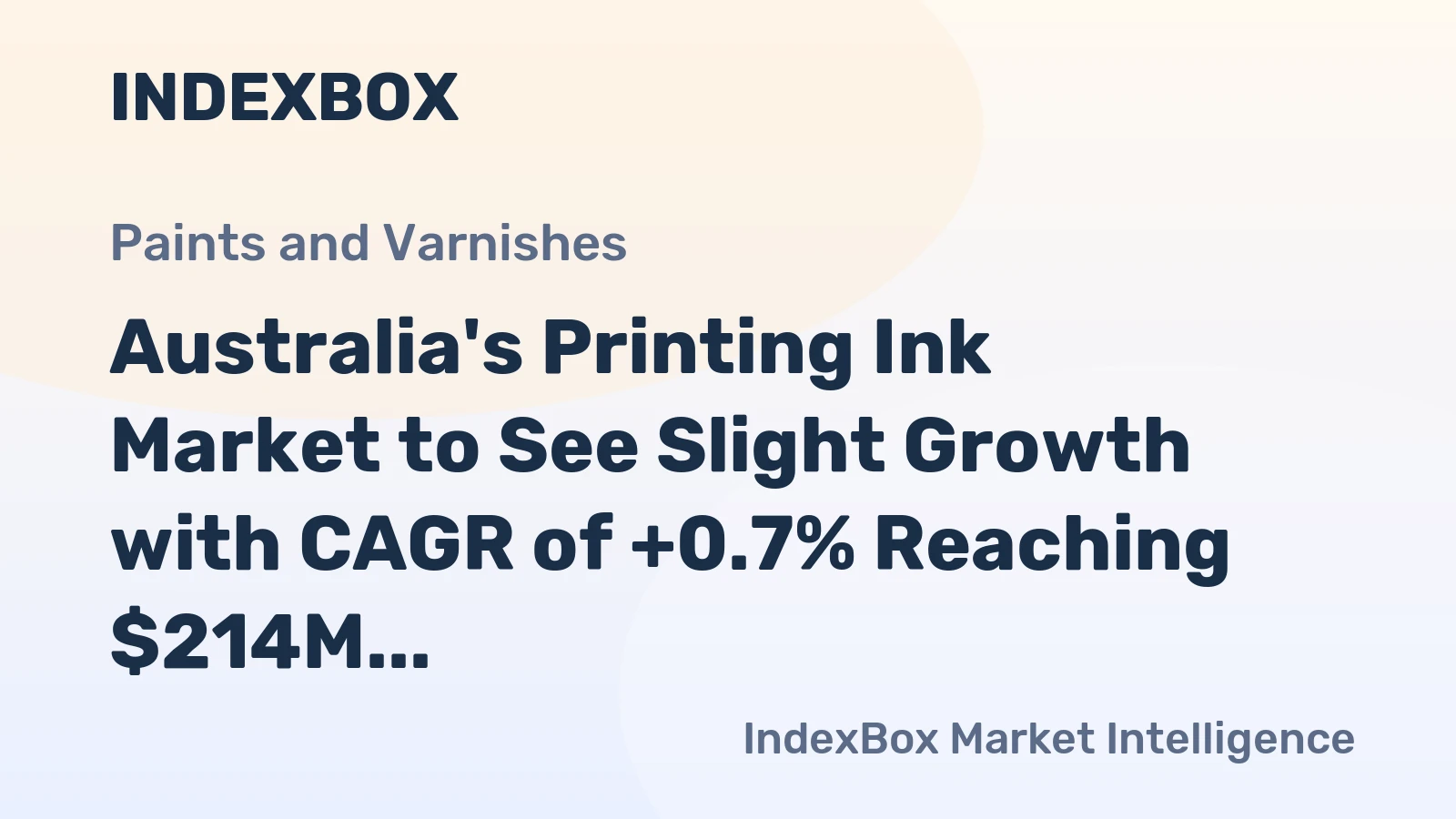 Australia's Printing Ink Market to See Slight Growth with CAGR of +0.7% Reaching $214M by 2035