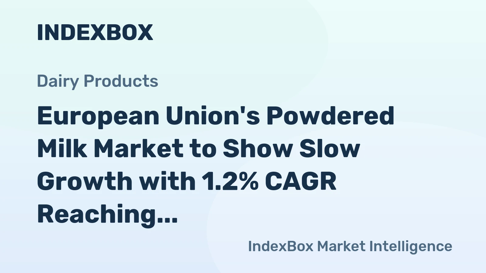 European Union's Powdered Milk Market to Show Slow Growth with 1.2% CAGR Reaching $5B by 2035