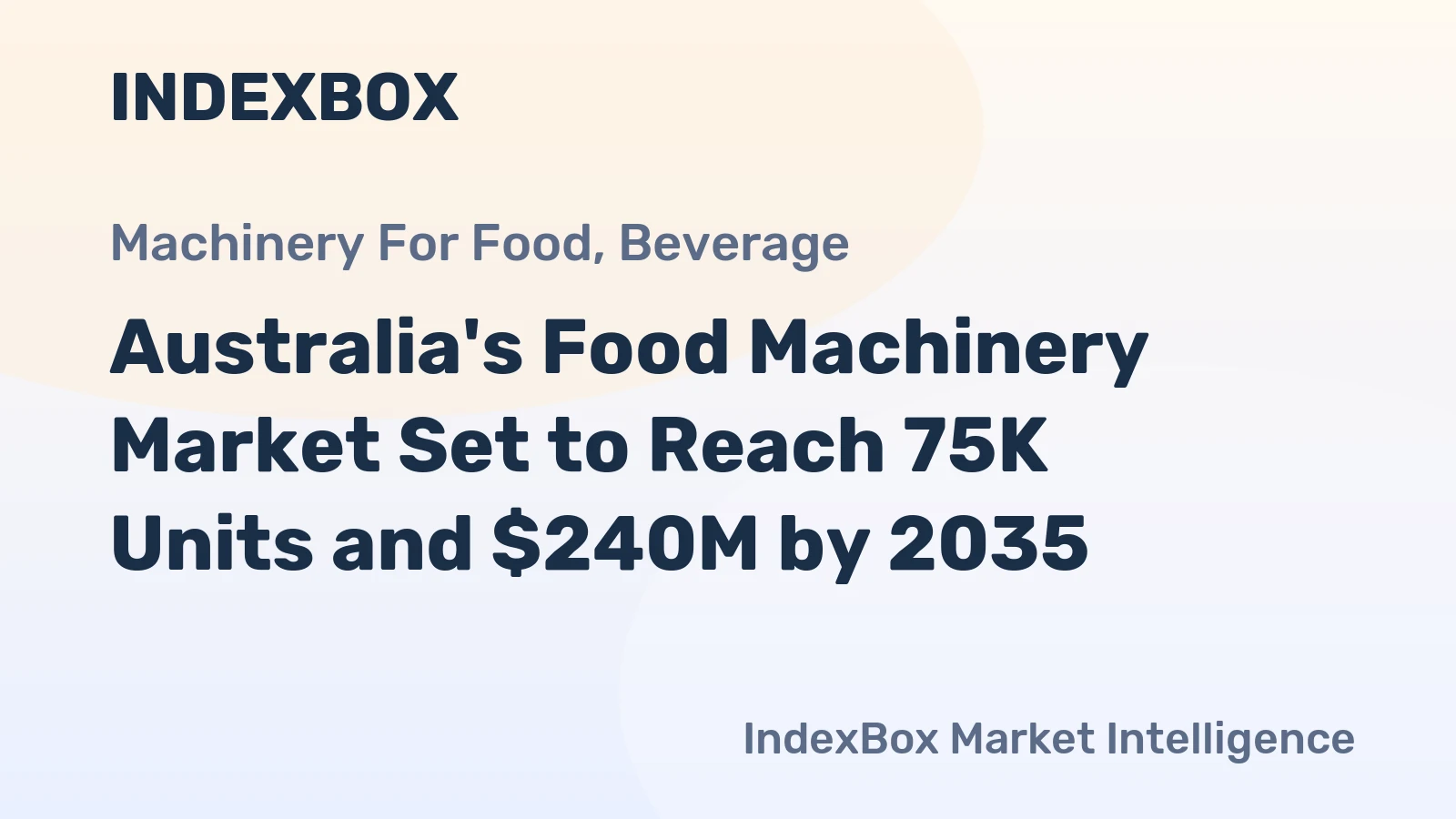 Australia's Food Machinery Market Set to Reach 75K Units and $240M by 2035