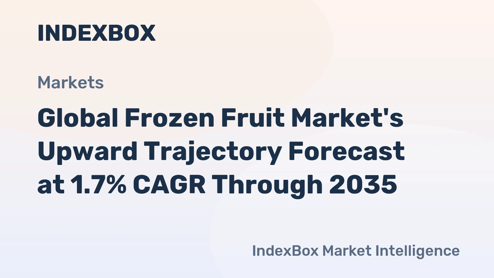 Global Frozen Fruit Market's Upward Trajectory Forecast at 1.7% CAGR Through 2035