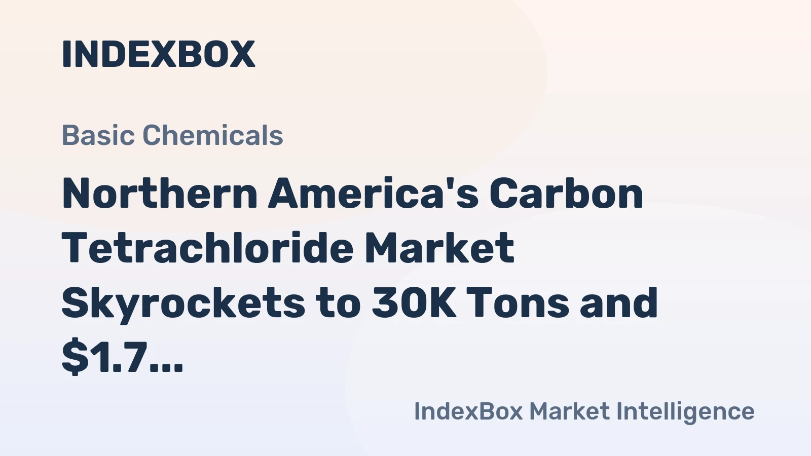 Northern America's Carbon Tetrachloride Market Skyrockets to 30K Tons and $1.7 Billion