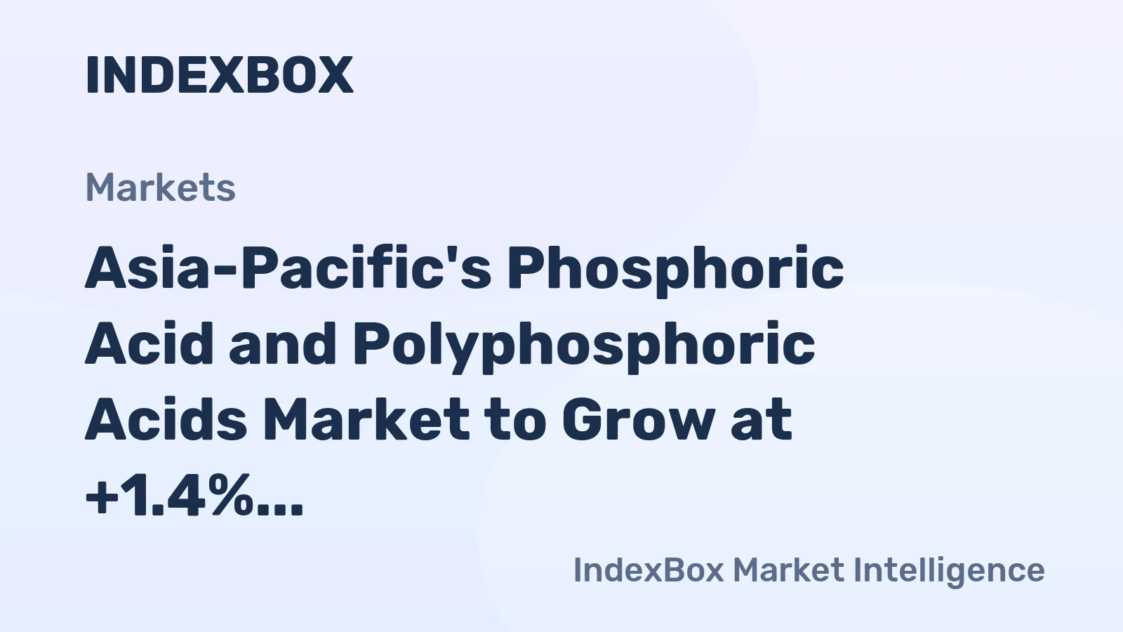 Asia-Pacific's Phosphoric Acid and Polyphosphoric Acids Market to Grow at +1.4% CAGR, Reaching 10M Tons by 2035