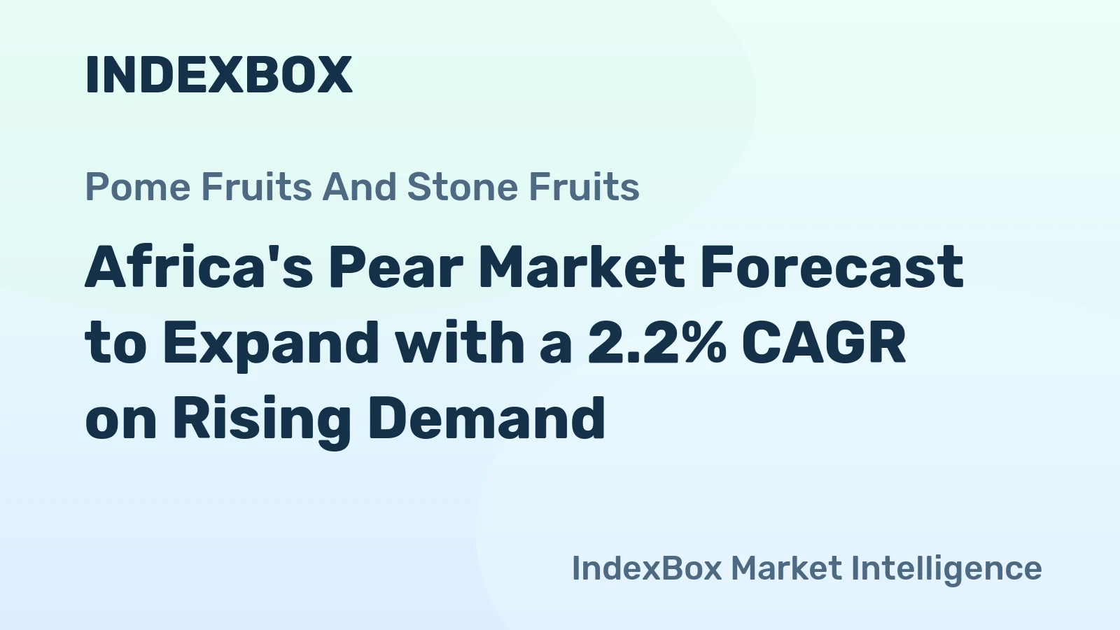 Africa's Pear Market Forecast to Expand with a 2.2% CAGR on Rising Demand