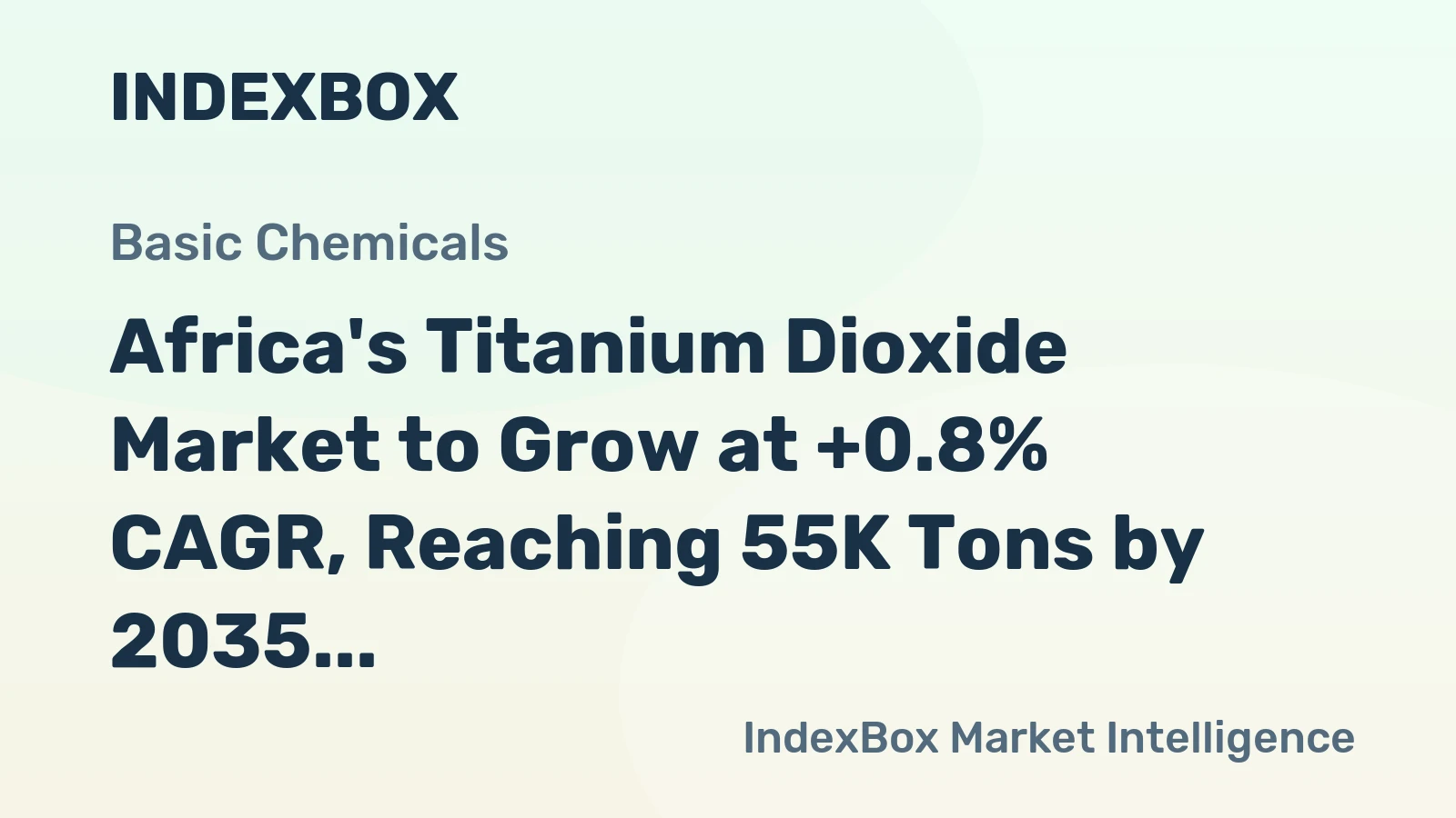 Africa's Titanium Dioxide Market to Grow at +0.8% CAGR, Reaching 55K Tons by 2035