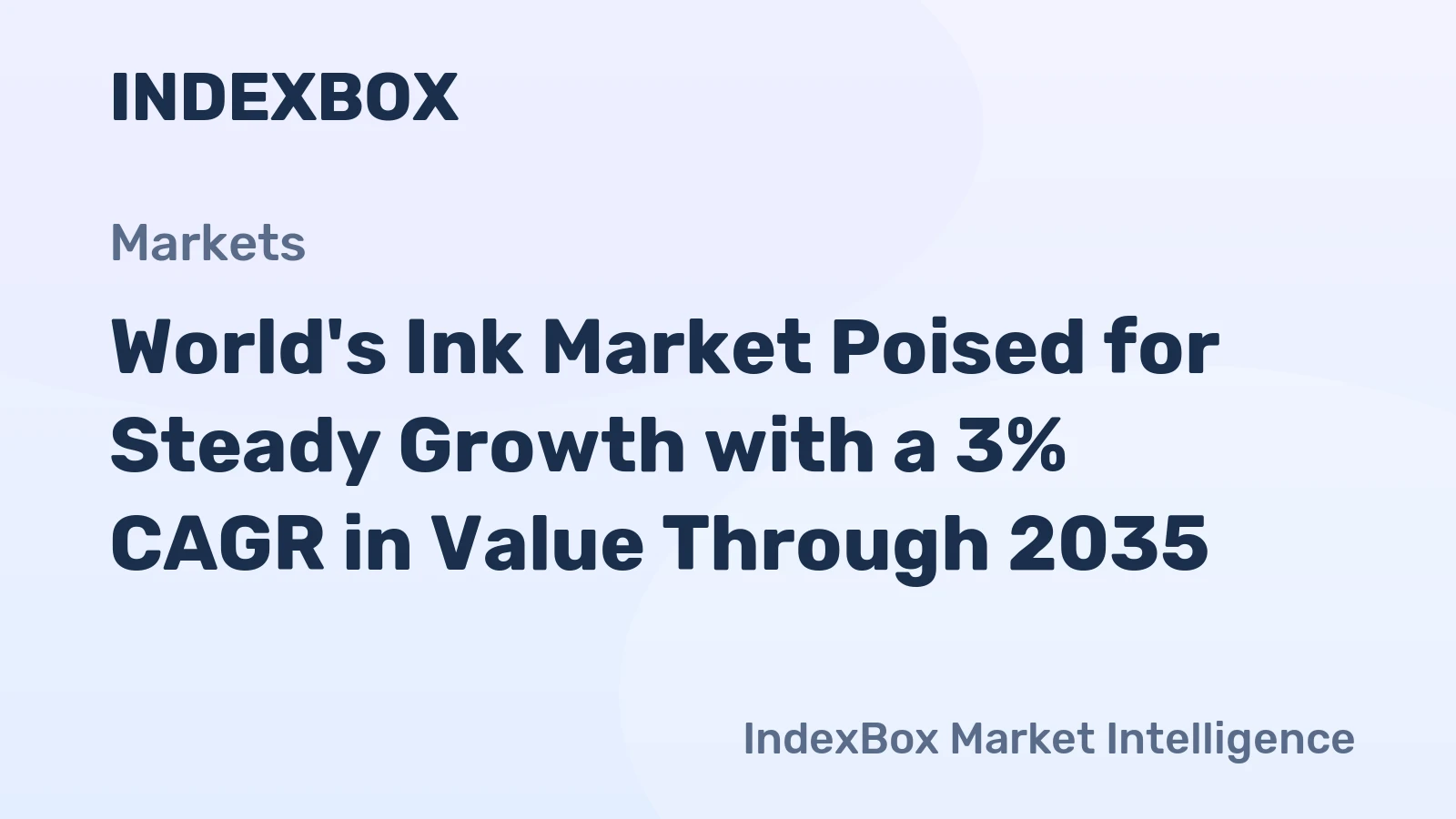 World's Ink Market Poised for Steady Growth with a 3% CAGR in Value Through 2035