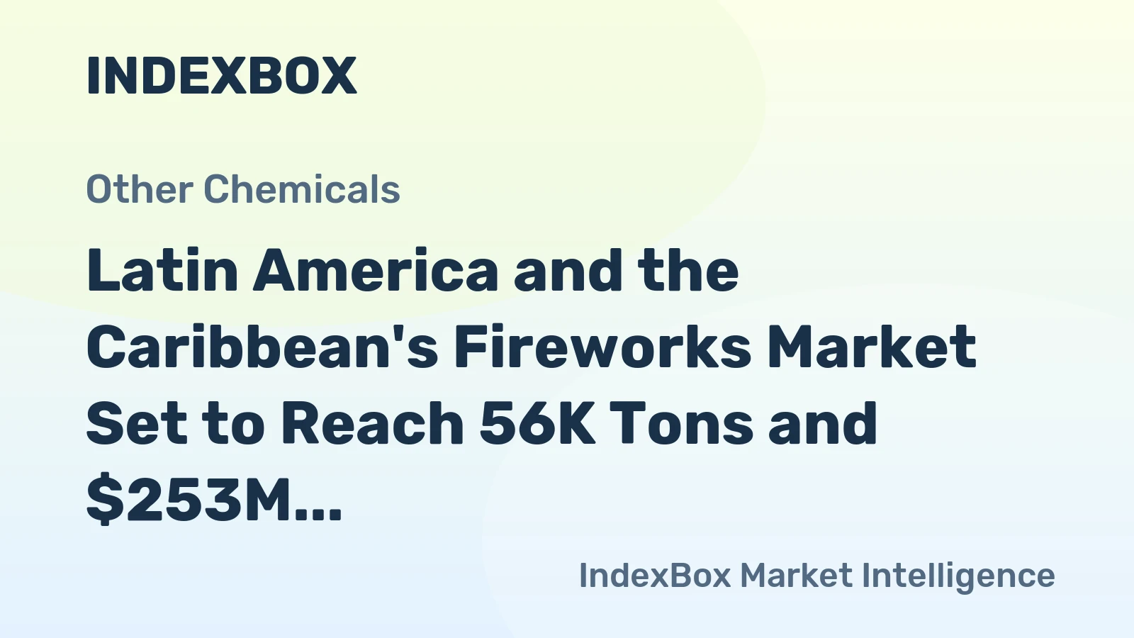 Latin America and the Caribbean's Fireworks Market Set to Reach 56K Tons and $253M by 2035