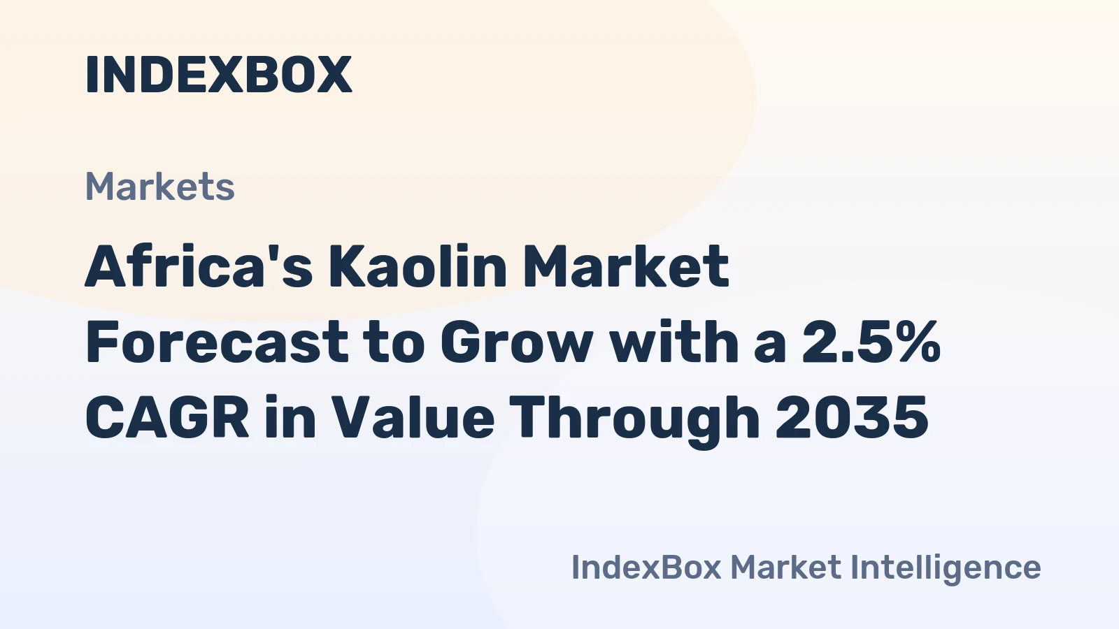 Africa's Kaolin Market Forecast to Grow with a 2.5% CAGR in Value Through 2035