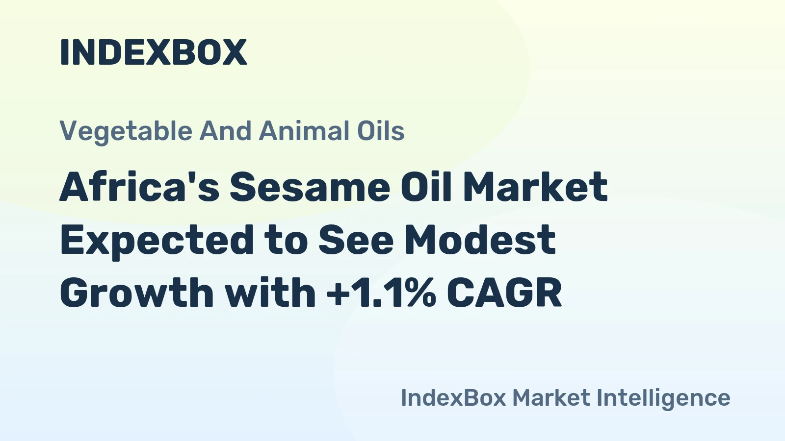 Africa's Sesame Oil Market Expected to See Modest Growth with +1.1% CAGR