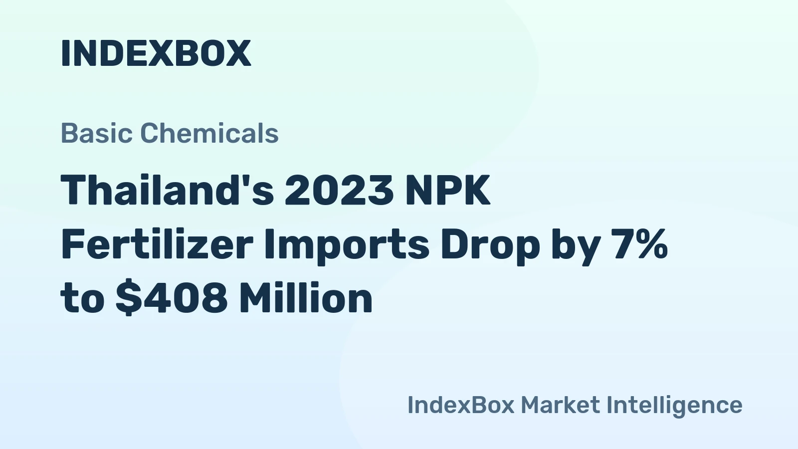 Thailand's 2023 NPK Fertilizer Imports Drop by 7% to $408 Million