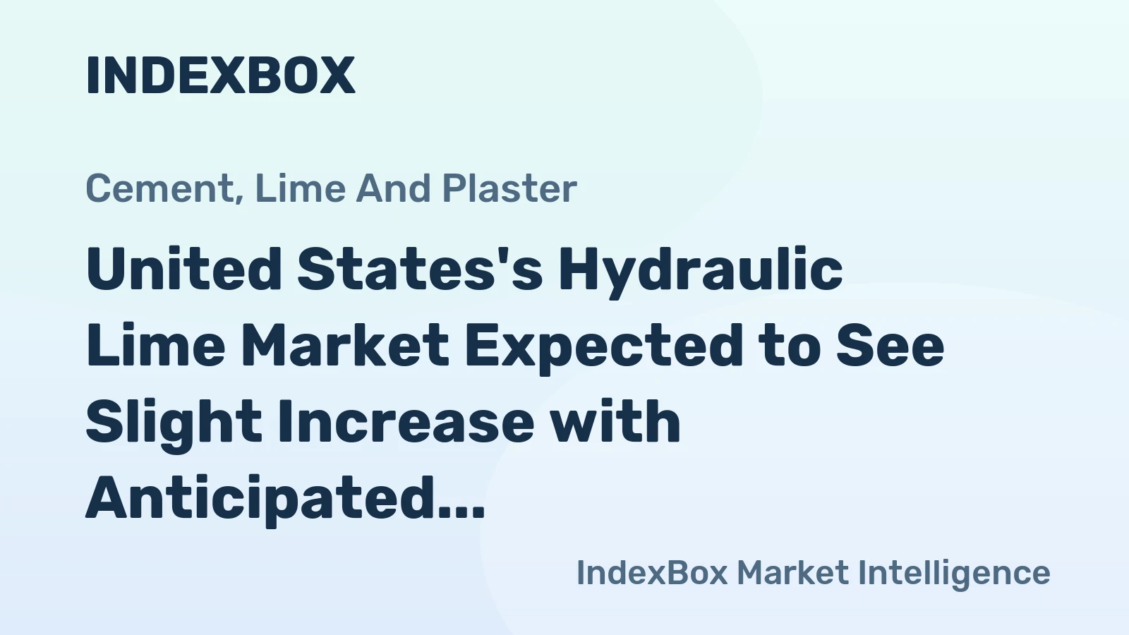 United States's Hydraulic Lime Market Expected to See Slight Increase with Anticipated CAGR of +0.2%